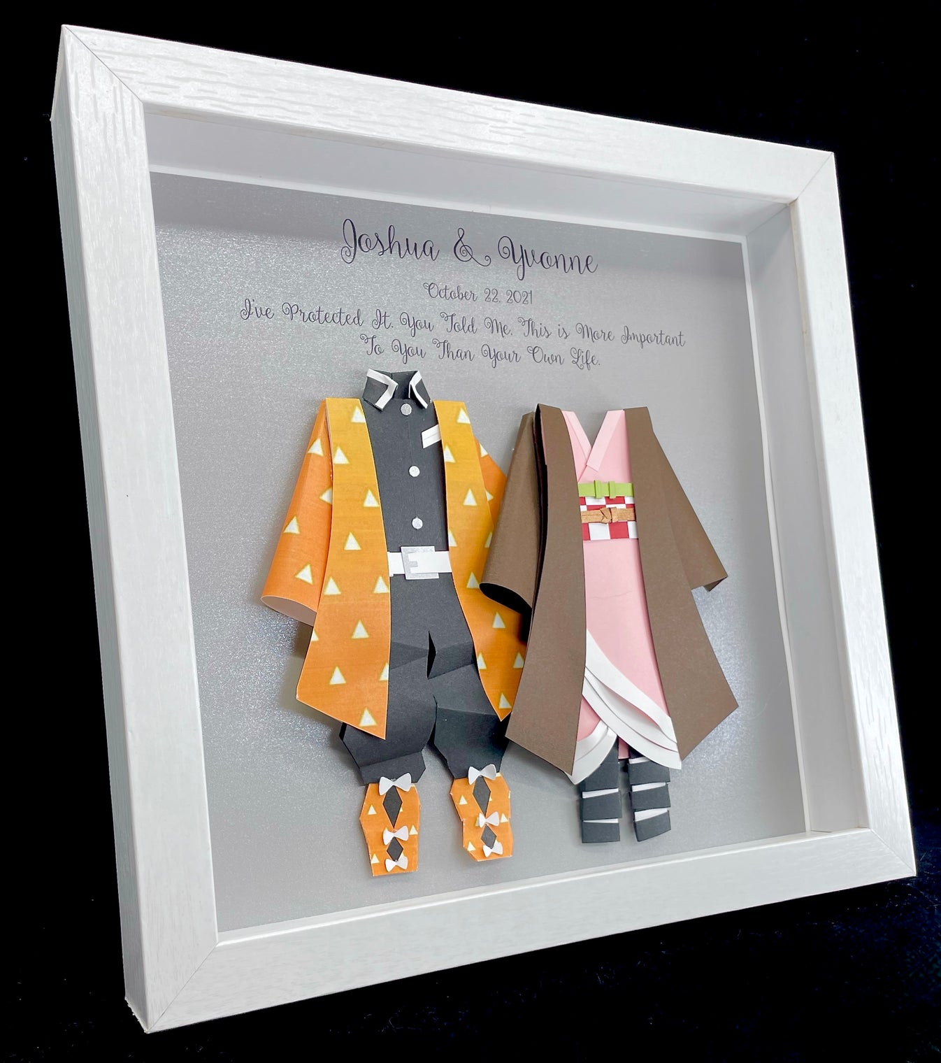 Personalized Demon Slayer Wedding/ Anniversary Gift, Demon Slayer Vale ...