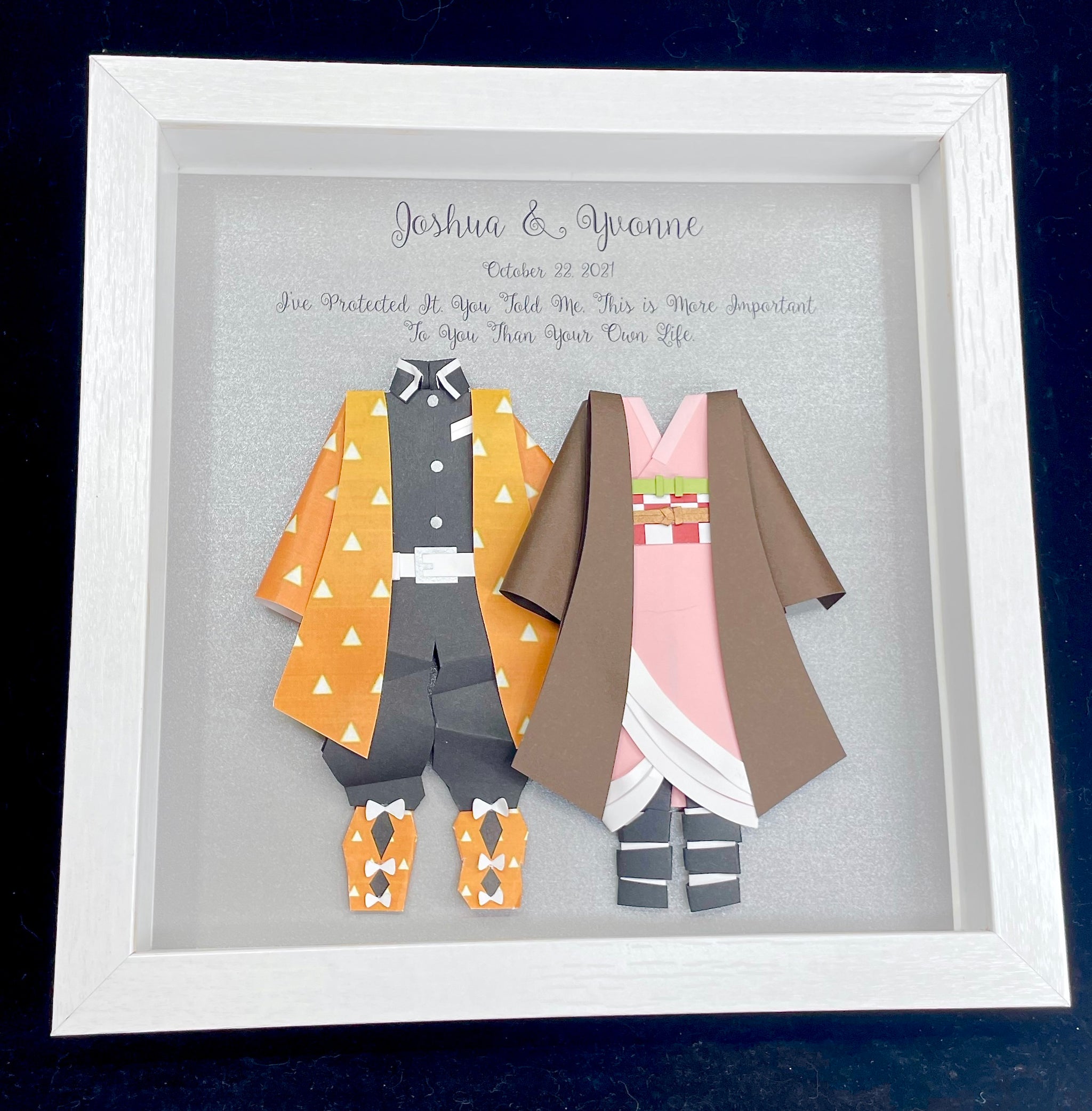 Personalized Demon Slayer Wedding/ Anniversary Gift, Demon Slayer Vale ...