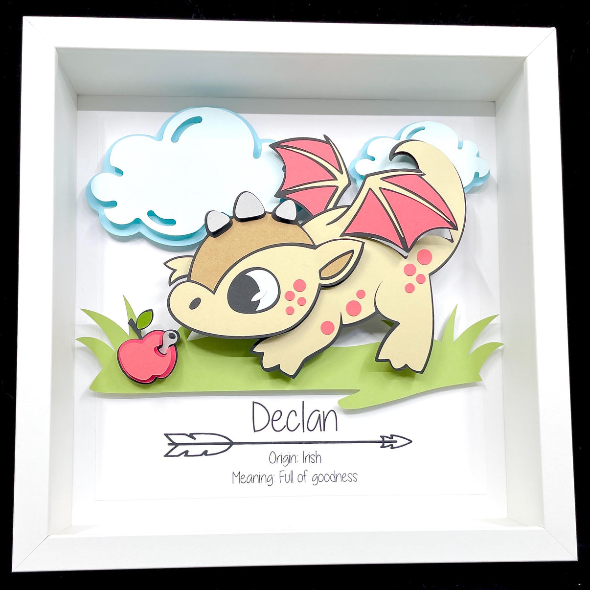 Adorable Baby Dragon Name Sign, Modern Boho Magic Dragon Nursery Decor ...