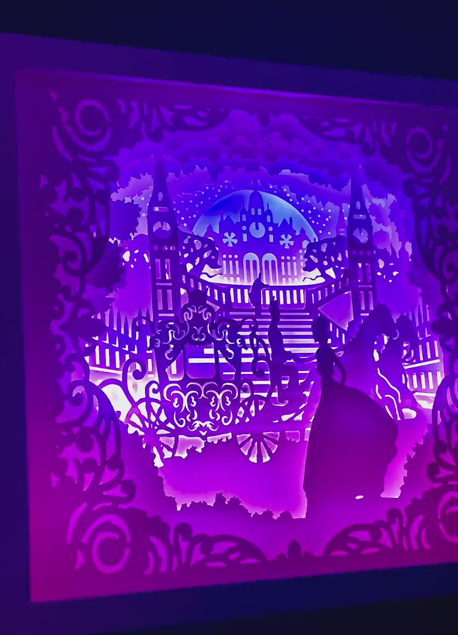 Whimsical Cinderella Lightbox, Cinderella & Carriage Baby Girl Nightli ...