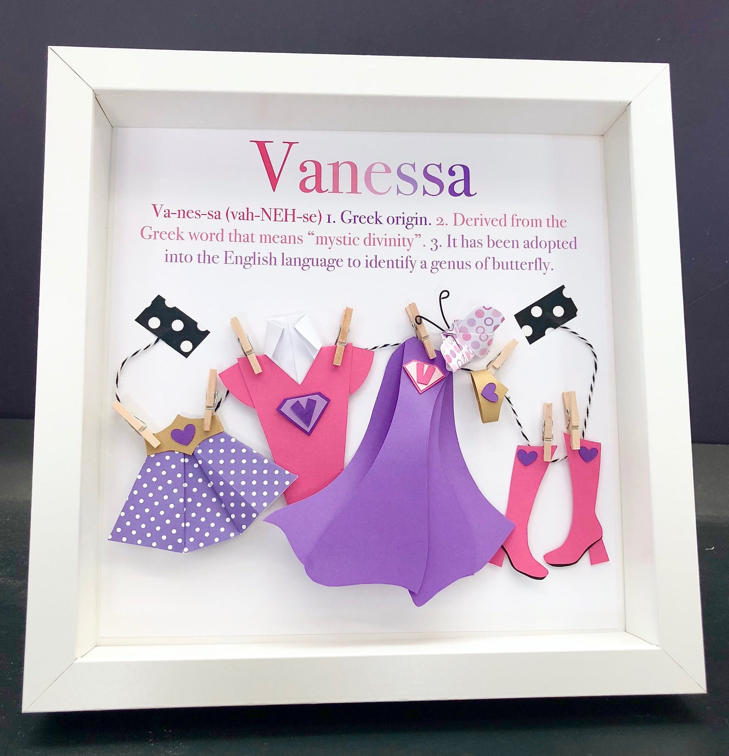 Personalized Baby Girl Name Frame with Supergirl Theme – Paint & Paper ...