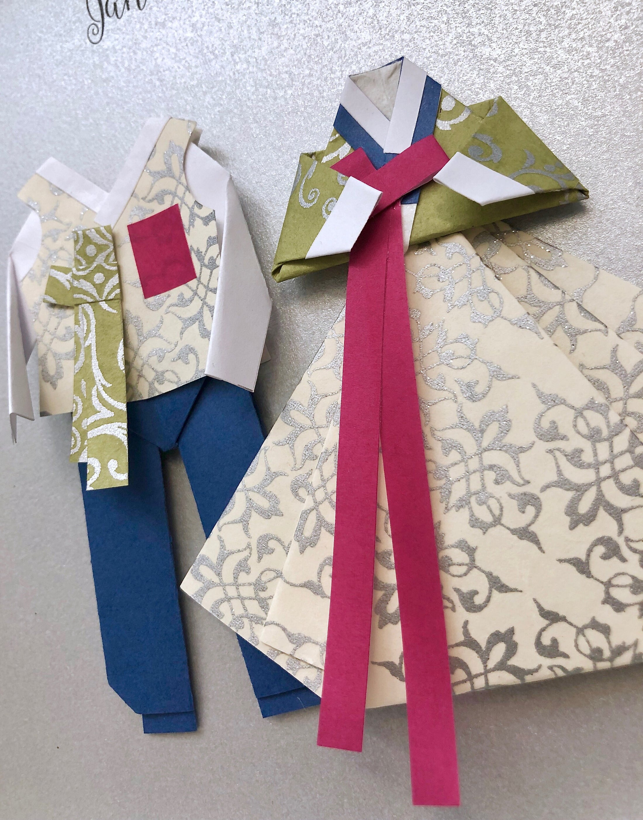 Personalized Korean Hanbok Wedding, Anniversary Frame – Paint & Paper Craft