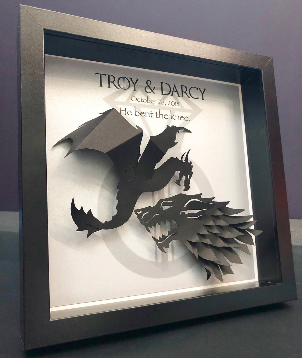 Game of Thrones Wedding/ Anniversary Frame – Paint & Paper Craft