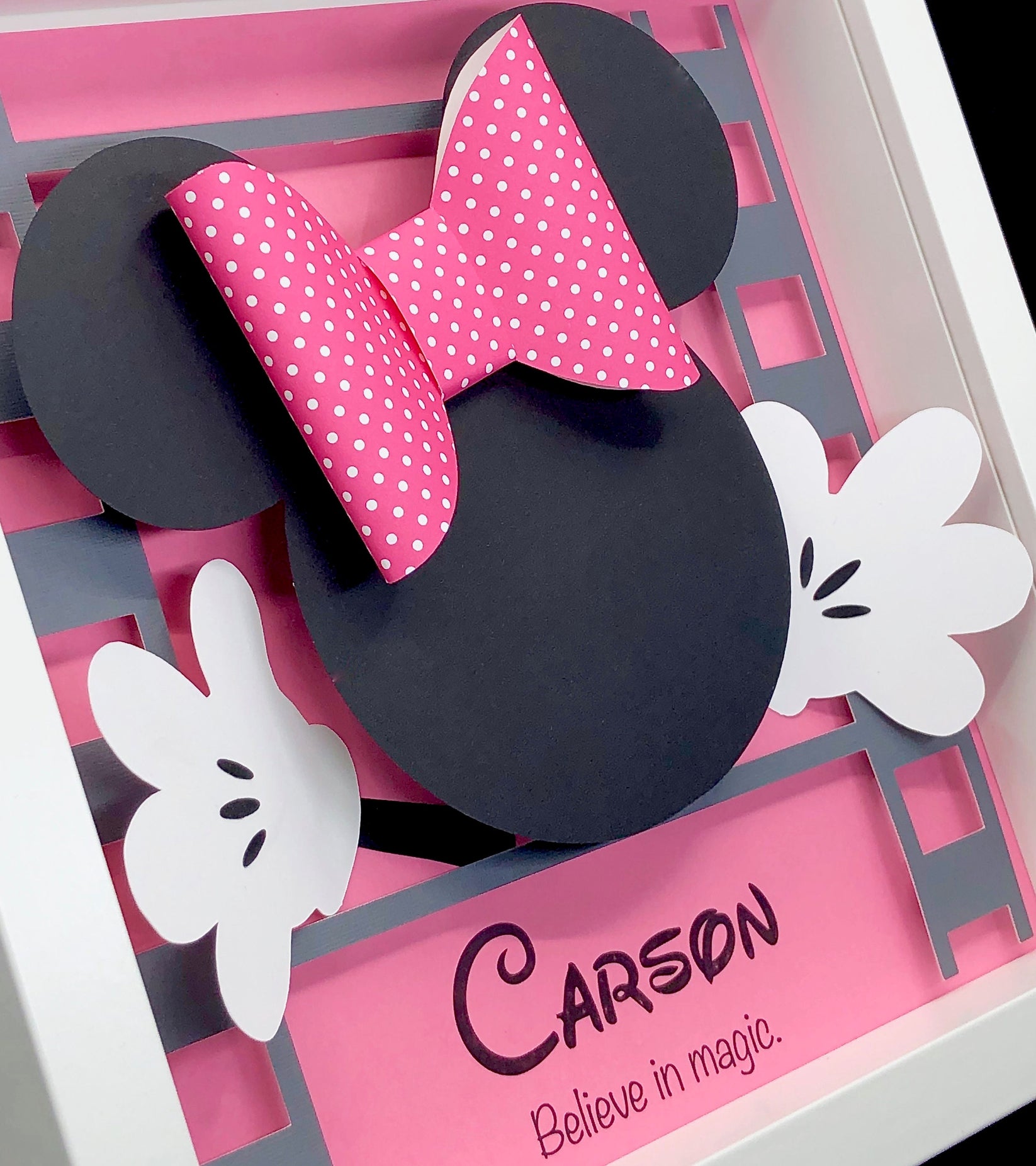 Personalized Disney Baby Girl Name Frame with Minnie Mouse – Paint ...